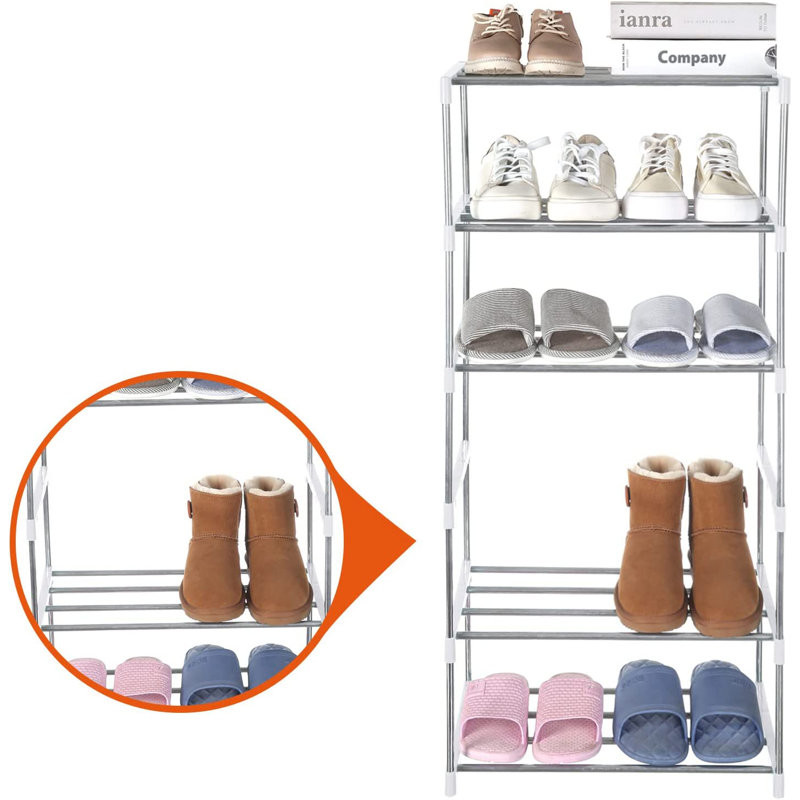 Rebrilliant Maisan 6 Pair Stackable Shoe Rack | Wayfair